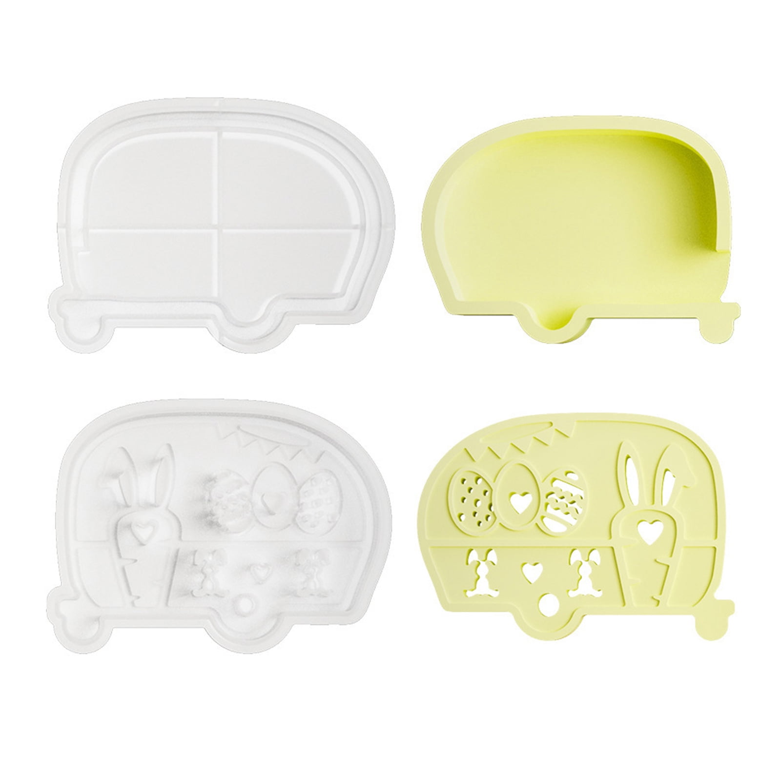 2Pcs Toy Bus Silicone Holder Molds Silicone Tealight Stand Molds for ...