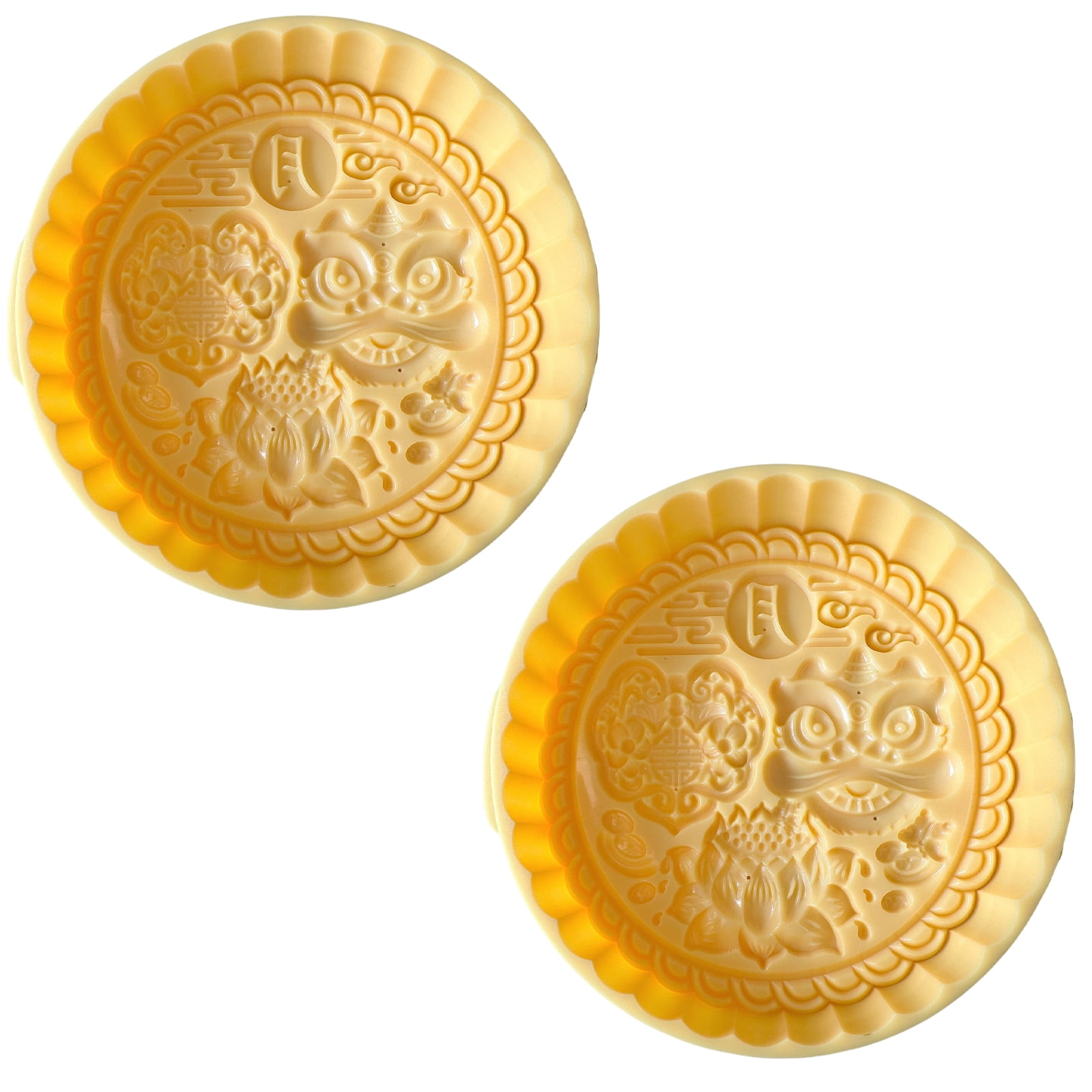 2Pcs Traditional Pattern Biscuit Cutter Cake Mold Hand Press Pastries ...