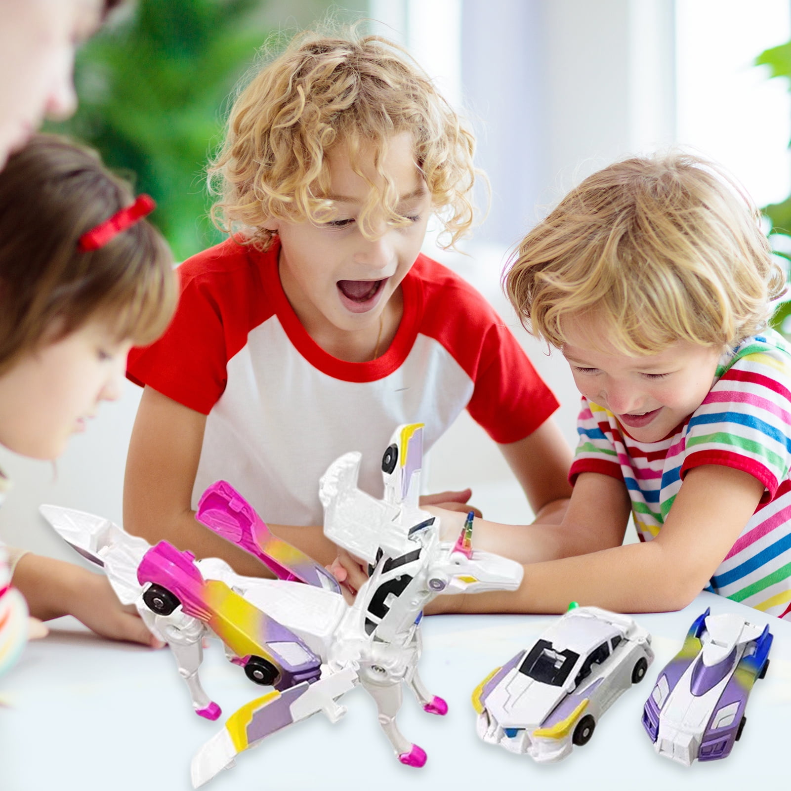 2Pcs Transforming Flying Horse Car Toy for Kids Sturdy Transforming Car ...