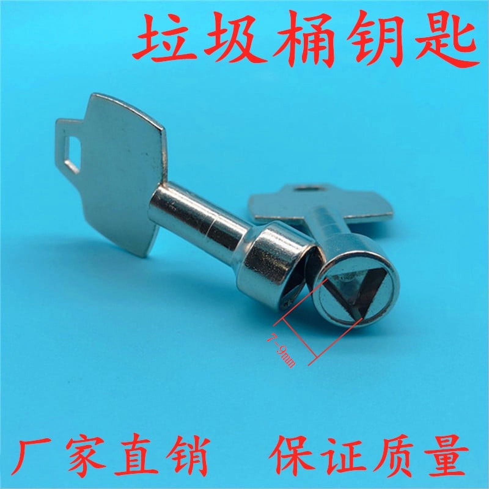 2Pcs Triangle Outdoor Peel Box Trash Can Lock Key Replacement Part for ...