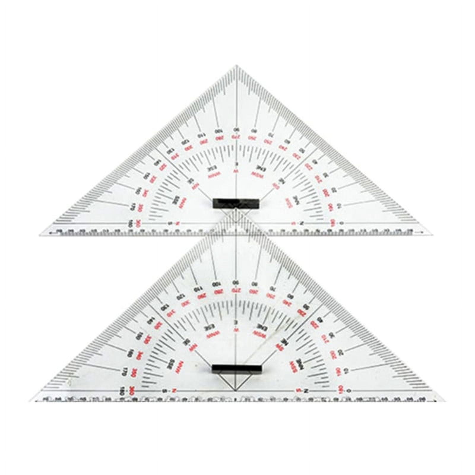 2Pcs Triangle Ruler for Ship Drawing Chart Drawing Large-Scale Triangle ...
