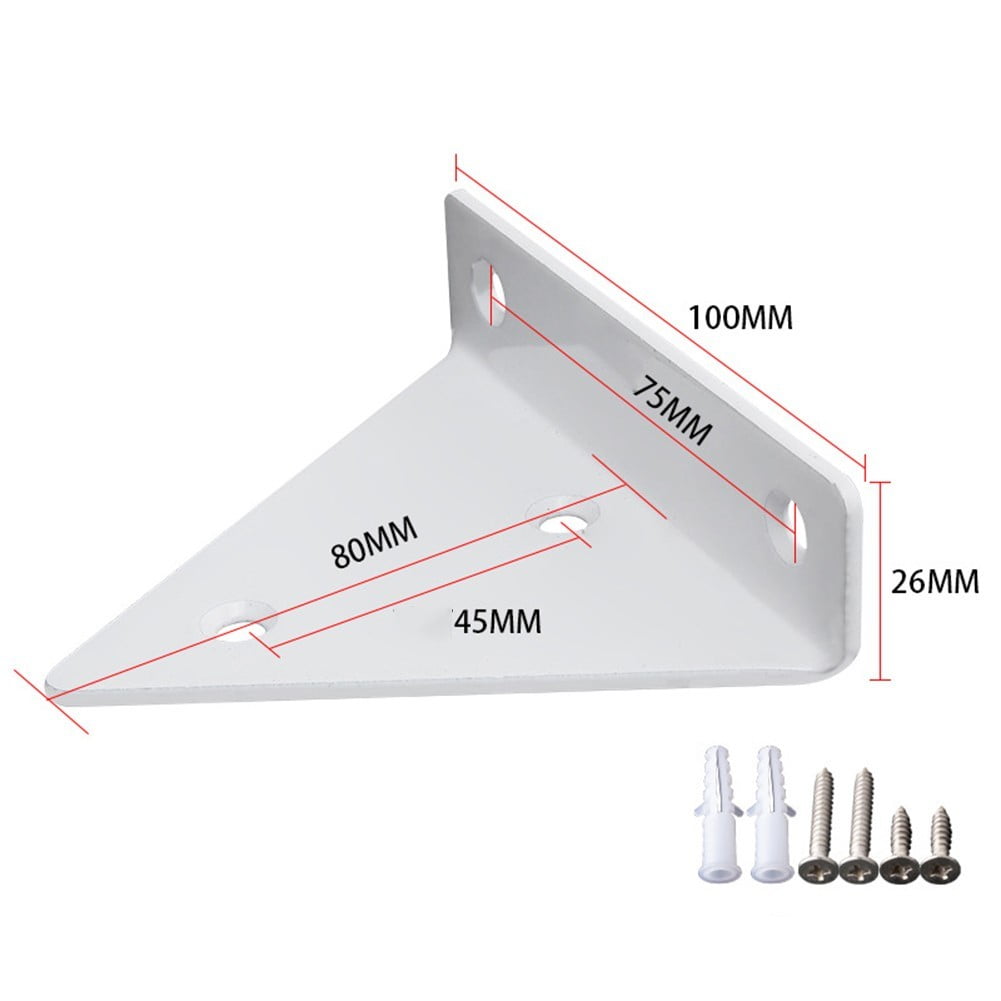 2Pcs Triangle Shelf Support Invisible Brackets Wall Mounted Floating ...