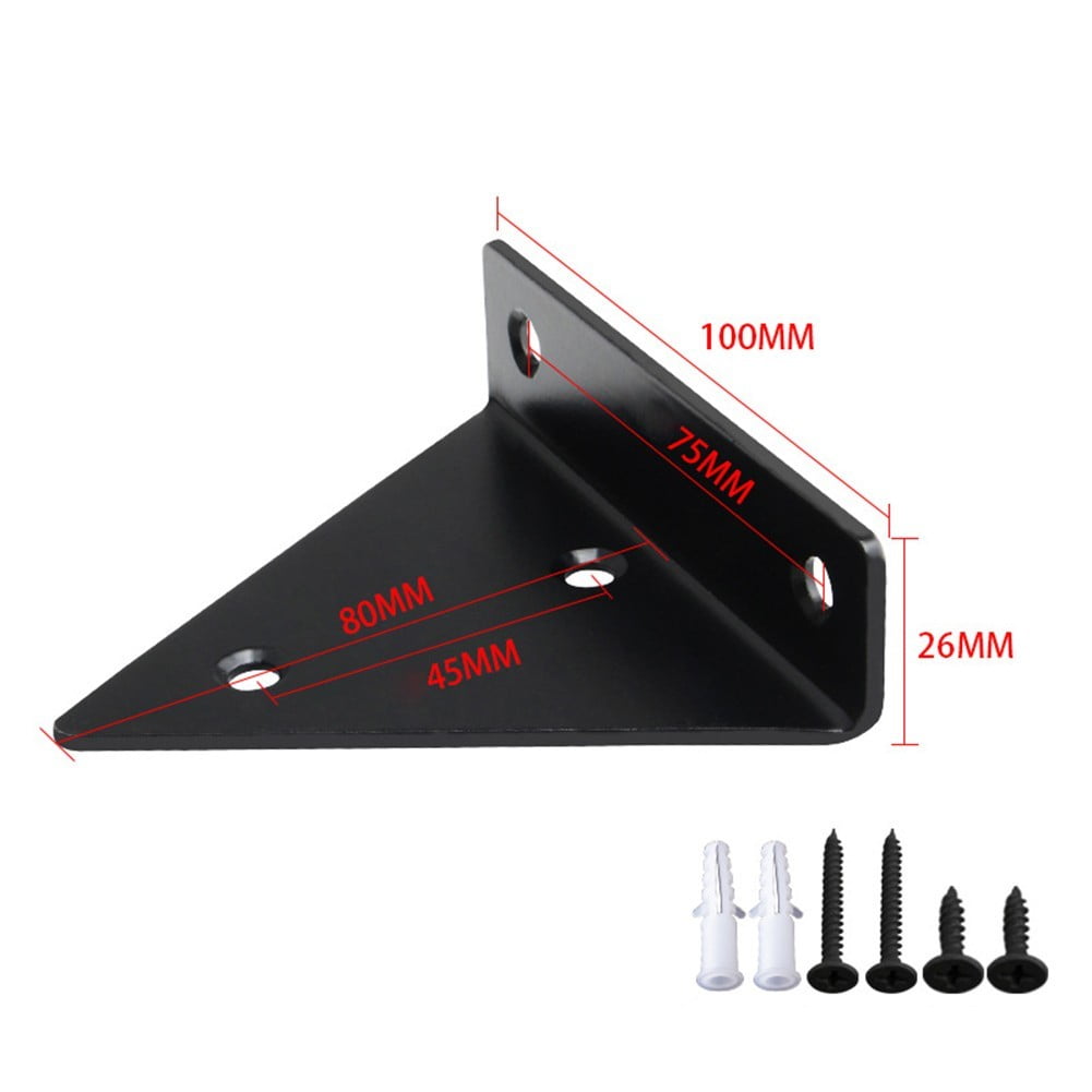 2Pcs Triangle Shelf Support Invisible Brackets Wall Mounted Floating ...