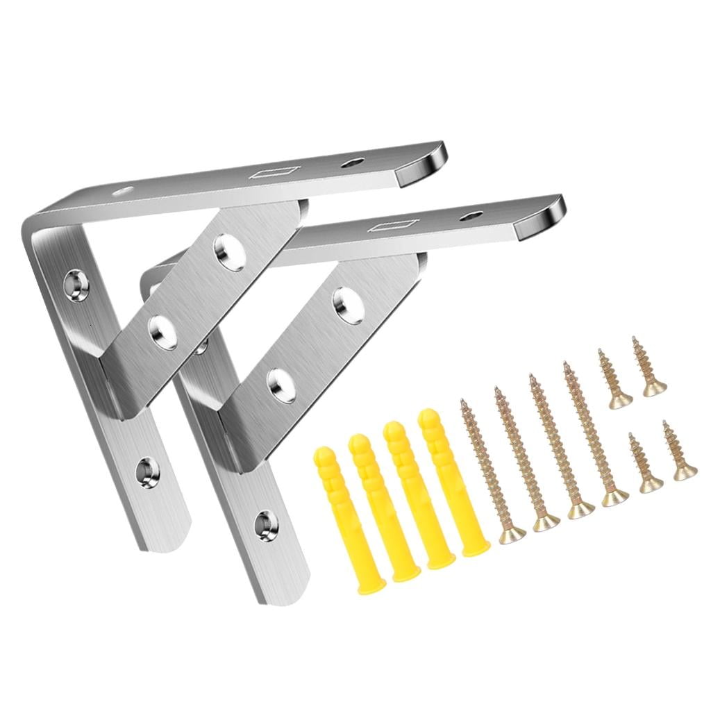 2Pcs Triangular Frame Wall Shelf Right Angles Support Stand Enduring ...