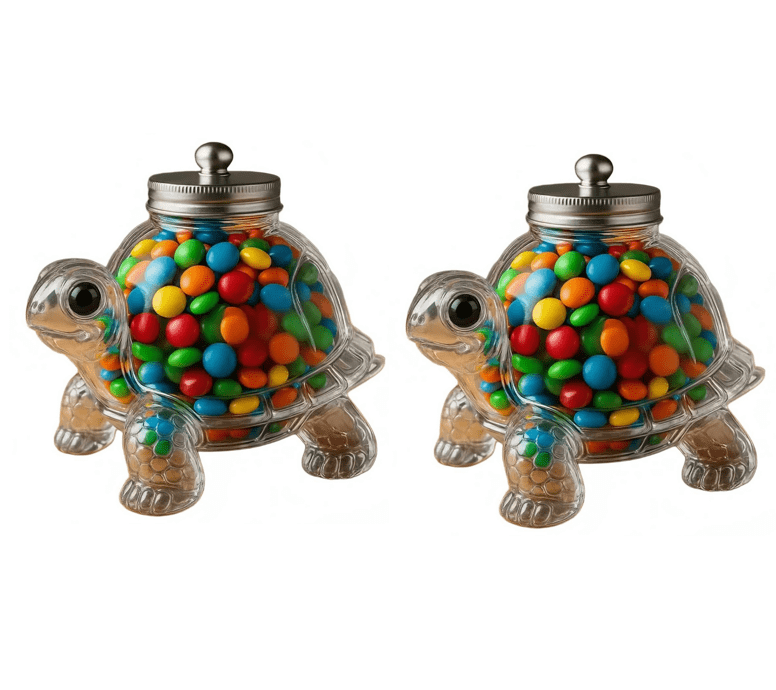 2Pcs Turtle Shaped Airtight Food Storage Container for Candy Snacks ...