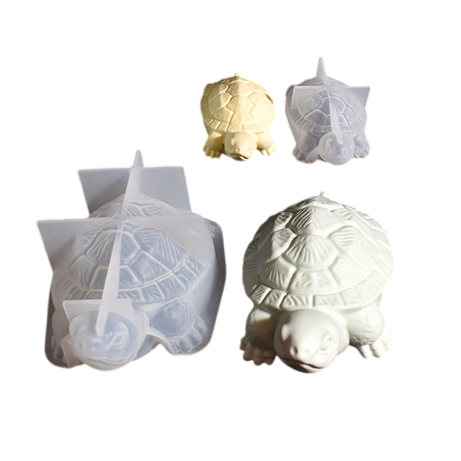 2Pcs Turtles Figurine Molds Silicone Materials Ensures Easy Demolding ...