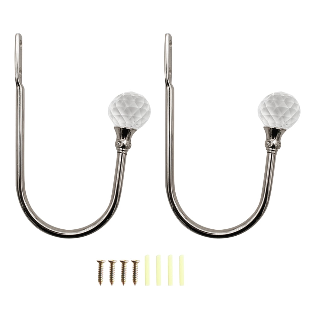 2Pcs U Shape Crystal Curtain Tieback Decorative Tie Back Accessory ...