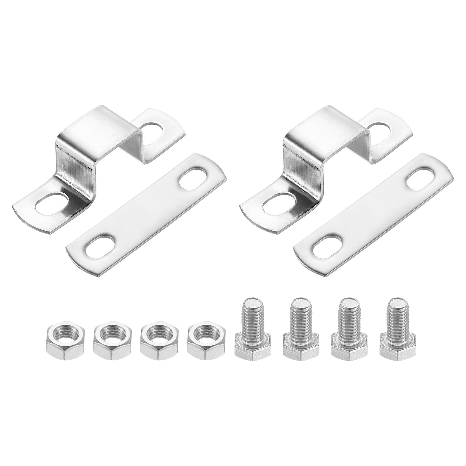 2Pcs U Shaped Connector Bracket, 20x20mm 304 Stainless Steel Pipe Strap ...