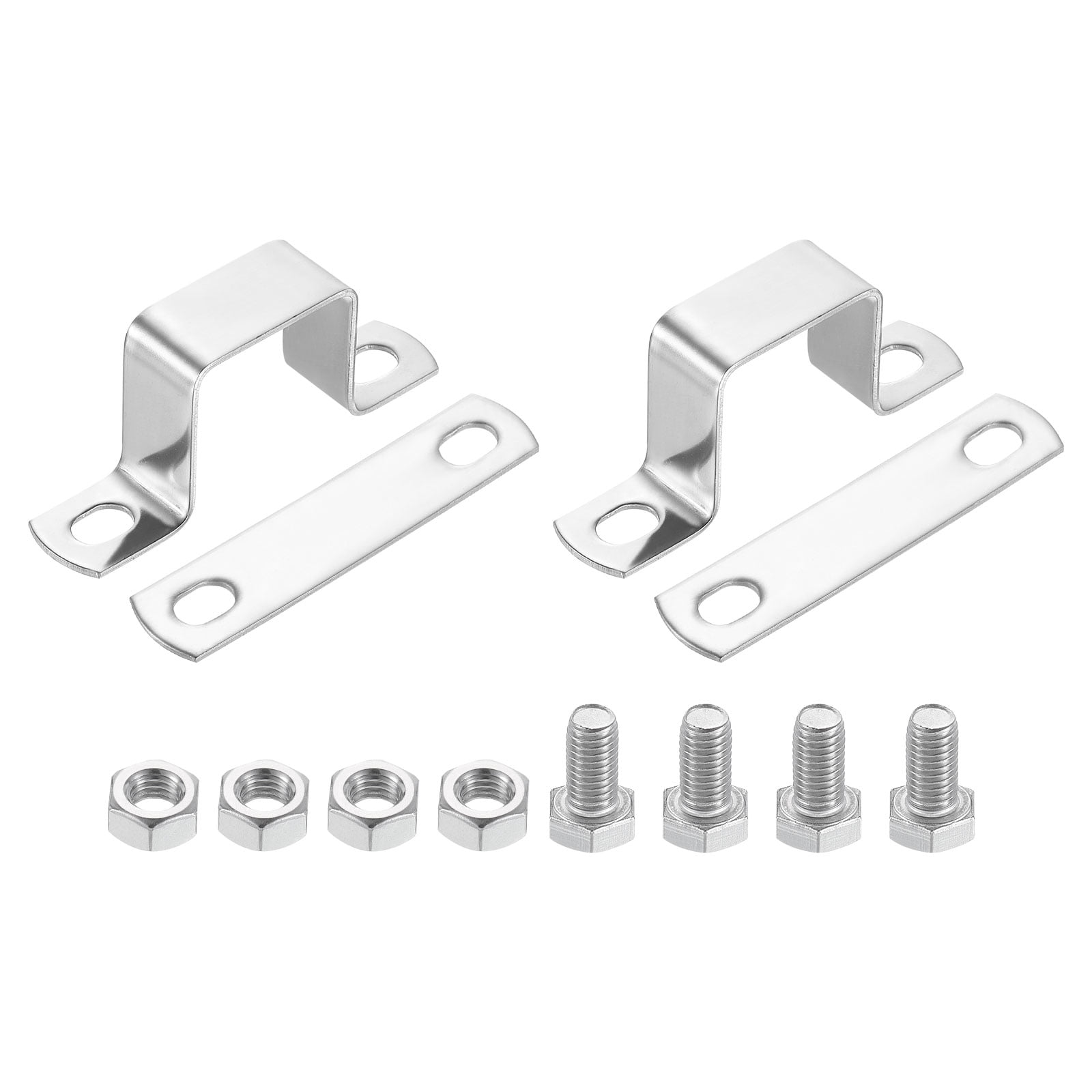 2Pcs U Shaped Connector Bracket, 35x35mm 304 Stainless Steel Pipe Strap ...