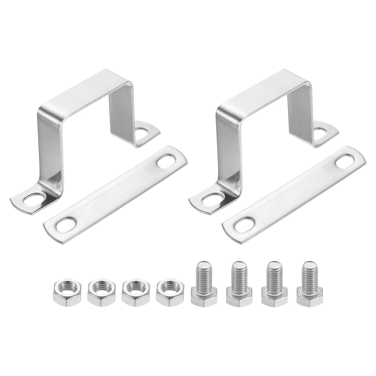 2Pcs U Shaped Connector Bracket, 50x50mm 304 Stainless Steel Pipe Strap ...
