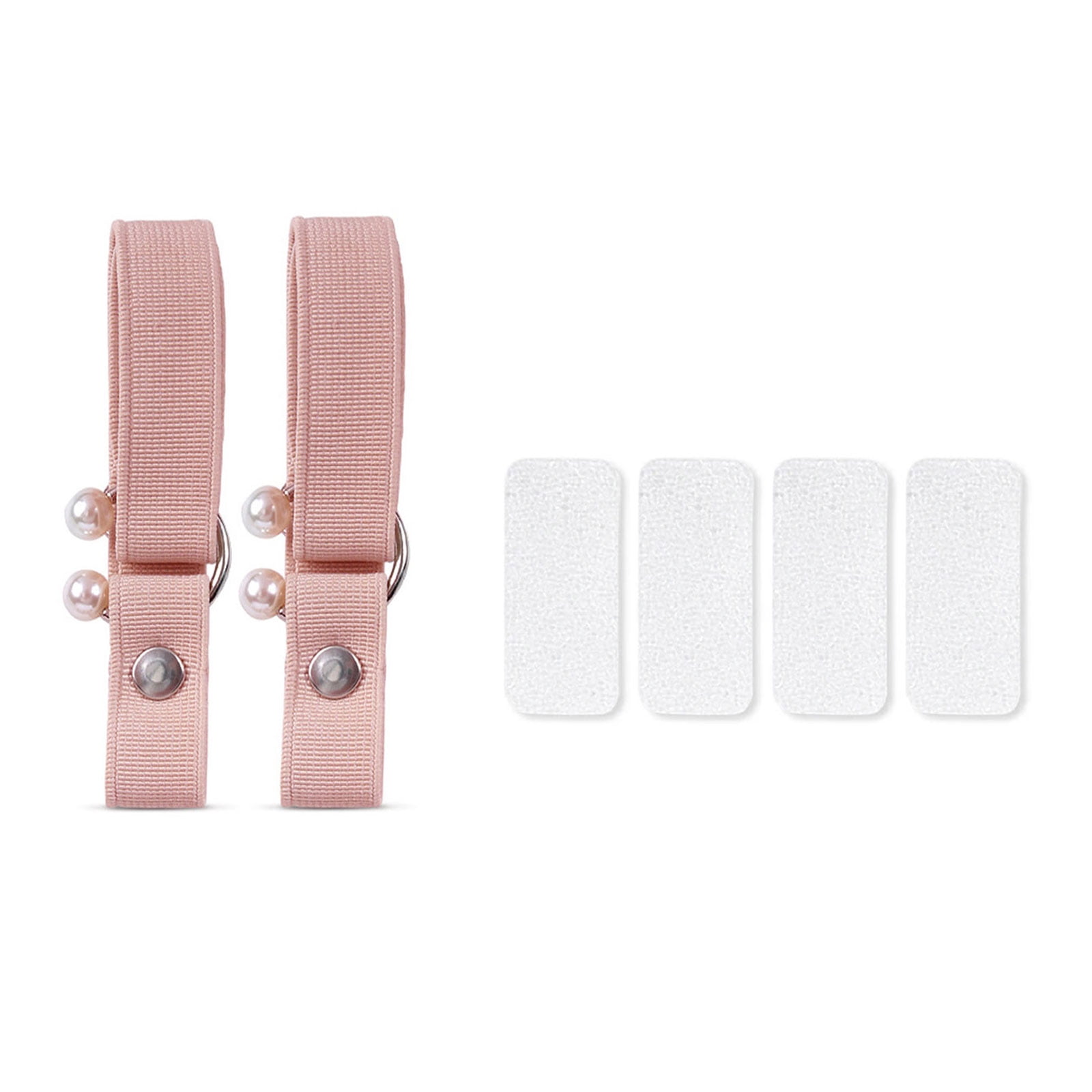 2Pcs U Shaped Pearls Elastic Shoe Straps Anti Slip High Heel Straps for ...