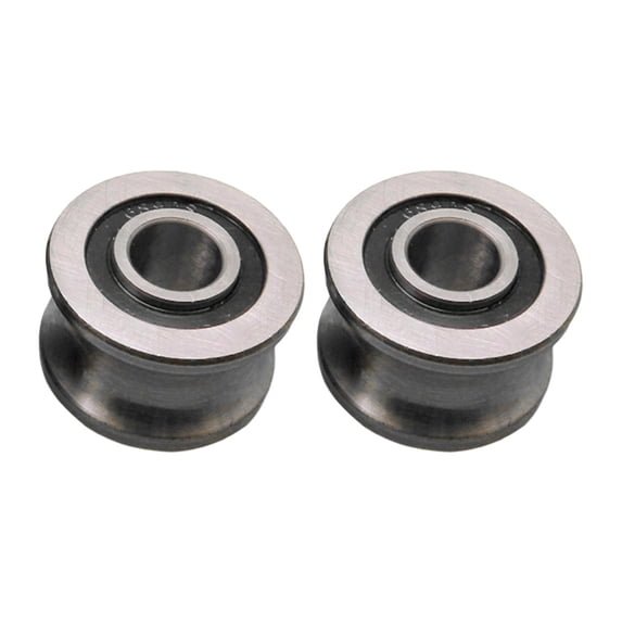 2Pcs U22 Shaped Groove Round Bottom Track Pulley Bearing Sliding ...