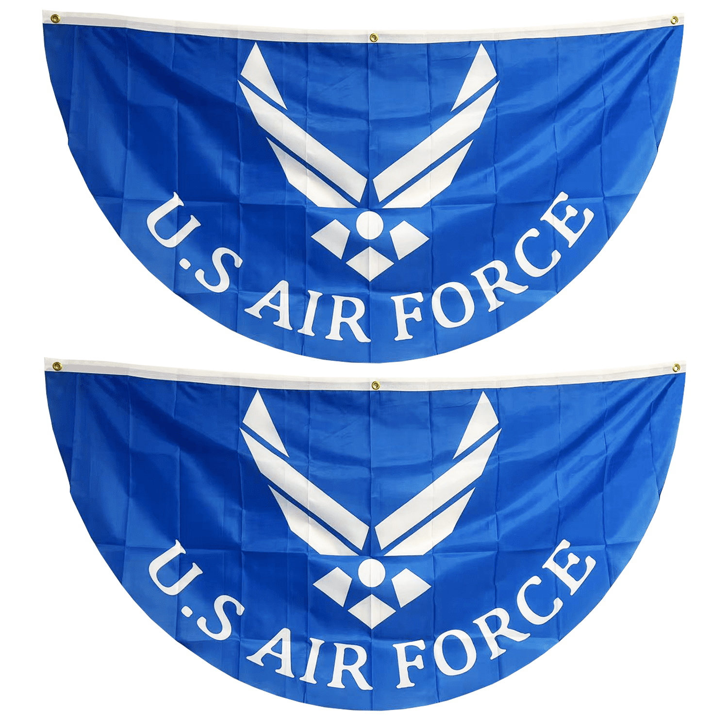 DodelyGz 2Pcs US Air Force Fan Flag Bunting, 3x6 Ft Polyester Banner ...
