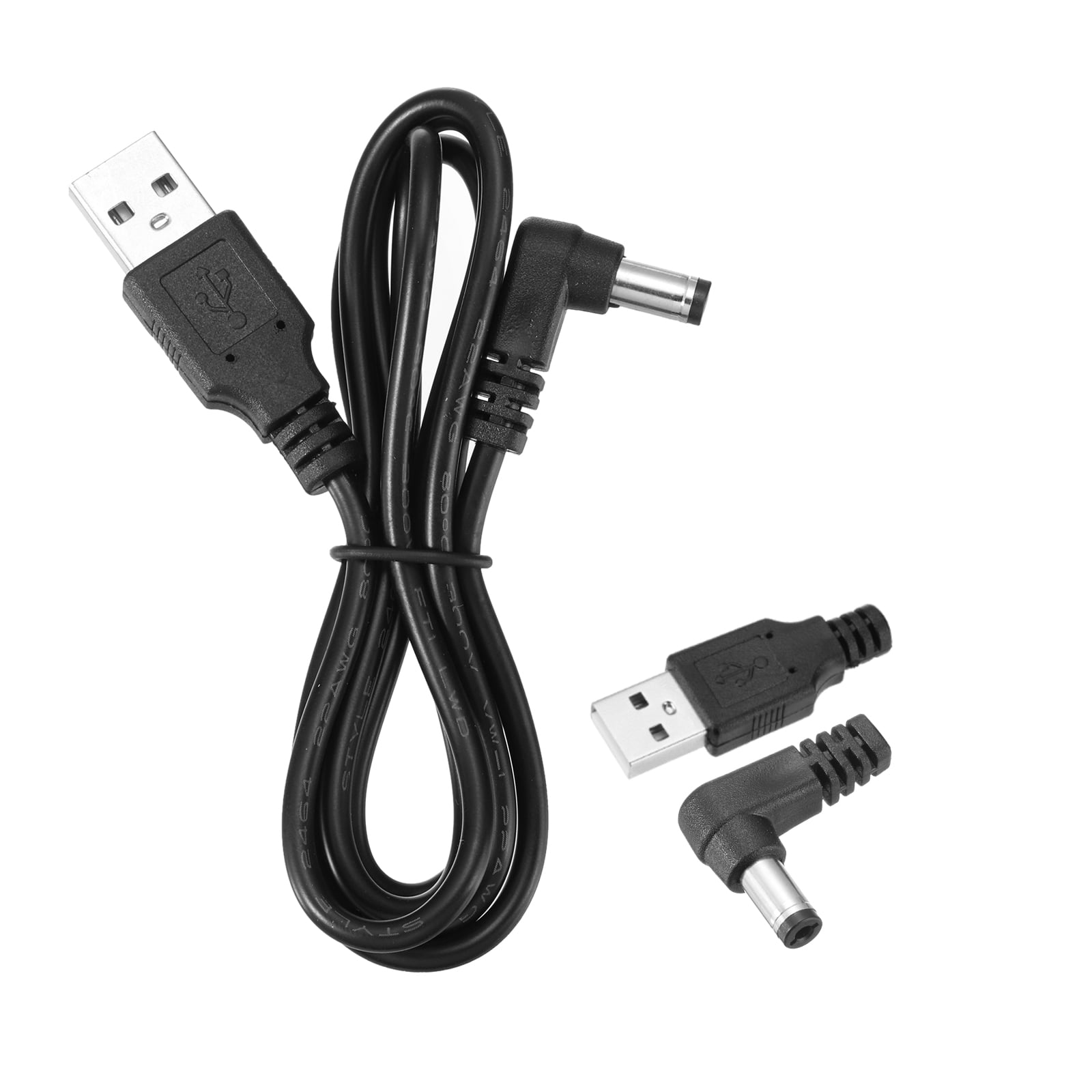 2Pcs USB to DC Power Cable 2A 5V DC Power Cord 5.5x2.1mm Connector(3 ...