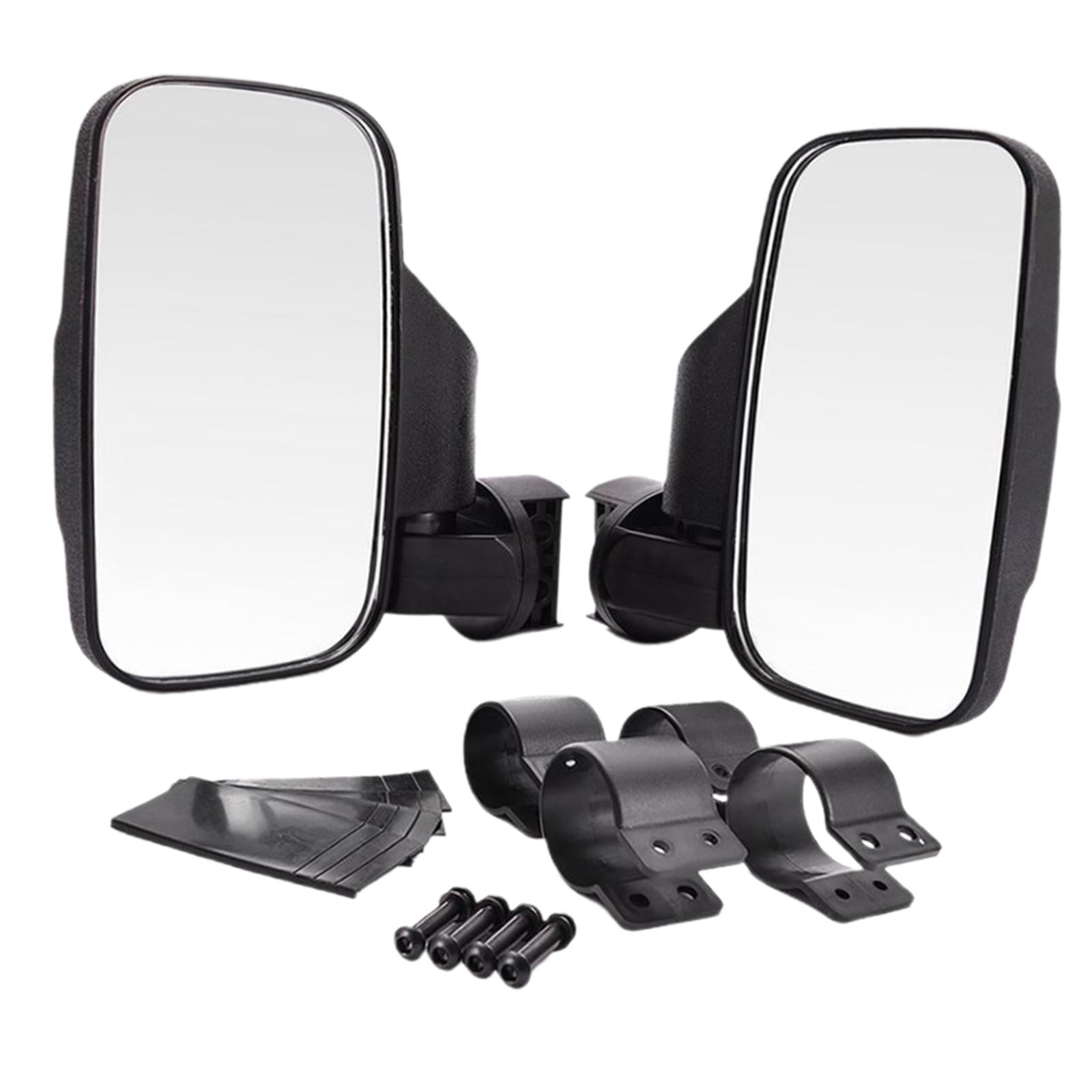 2Pcs, UTV Mirror 1.75"-2" Mount Convex Mirror Accessory, UTV Rearview ...
