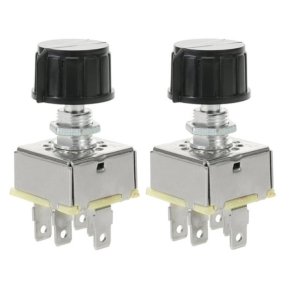2Pcs Universal Car AC Blower Fan Motor Switch with Rotating Plastic ...