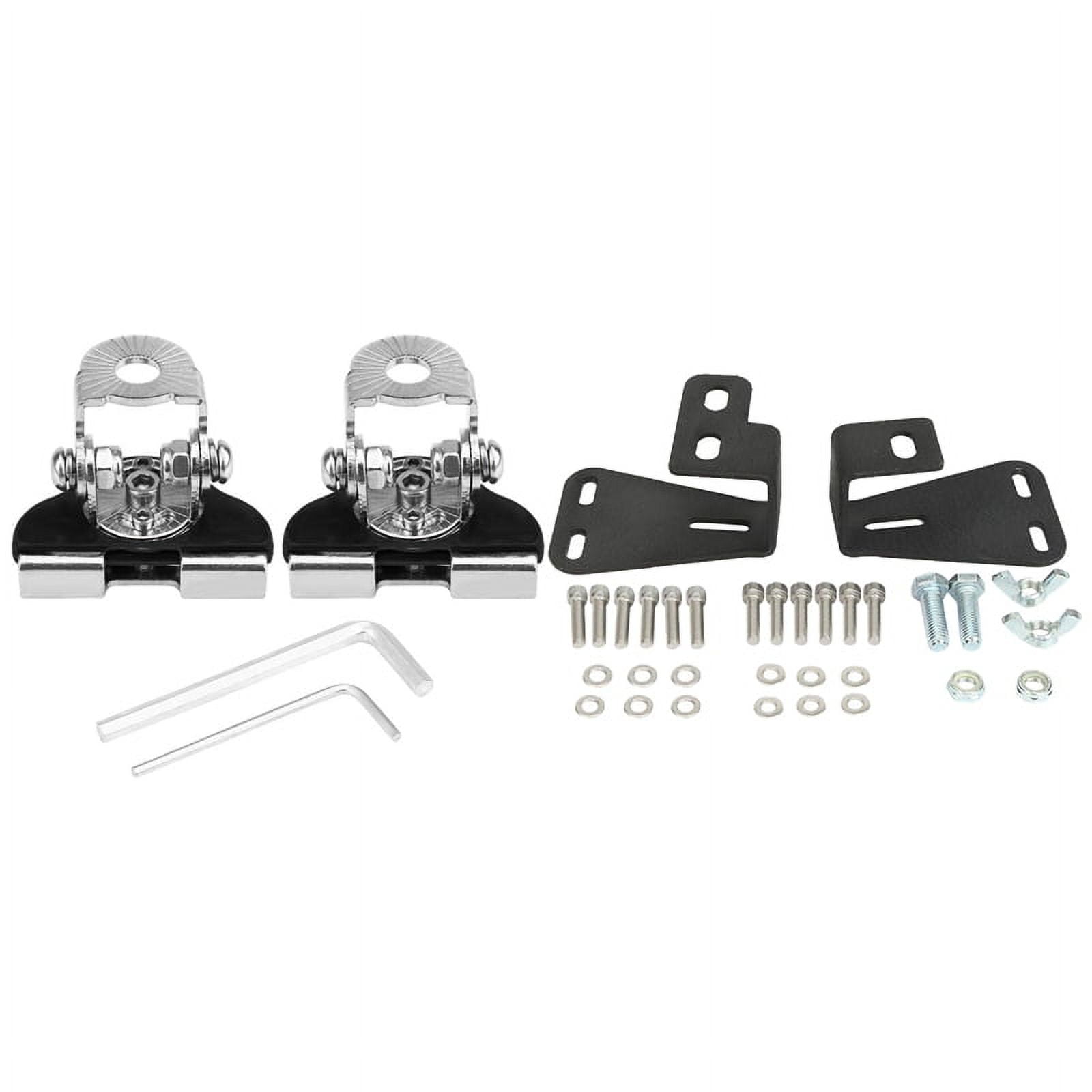 2Pcs Universal Hood Mount Led Light Bar Brackets & 2Pcs High Lift Jack ...