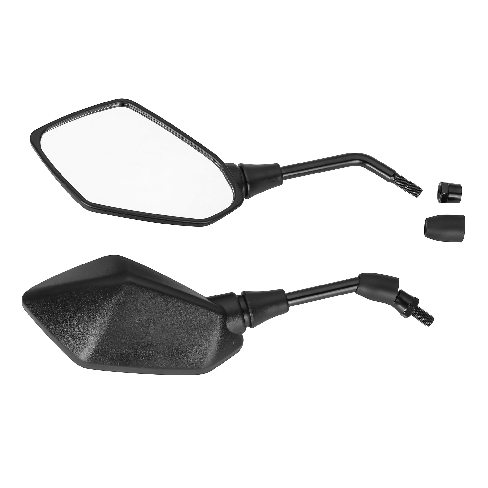 2Pcs Universal Motorcycle Mirrors, Handlebar Rear View Side Mirror ...