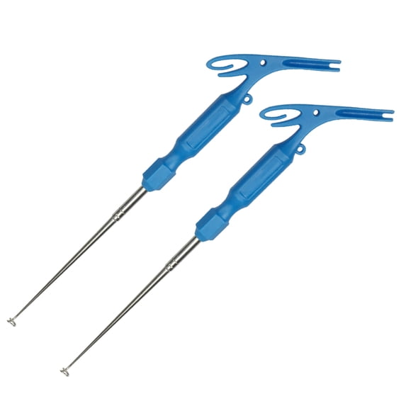 2Pcs Universal Nail Knot Tying Tools Loop Tyer Pen Shape Hook Remover ...