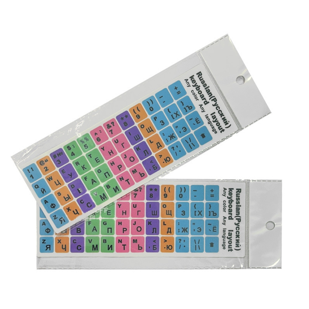 2Pcs Universal Russian Korean Arabic Keyboard Stickers English ...