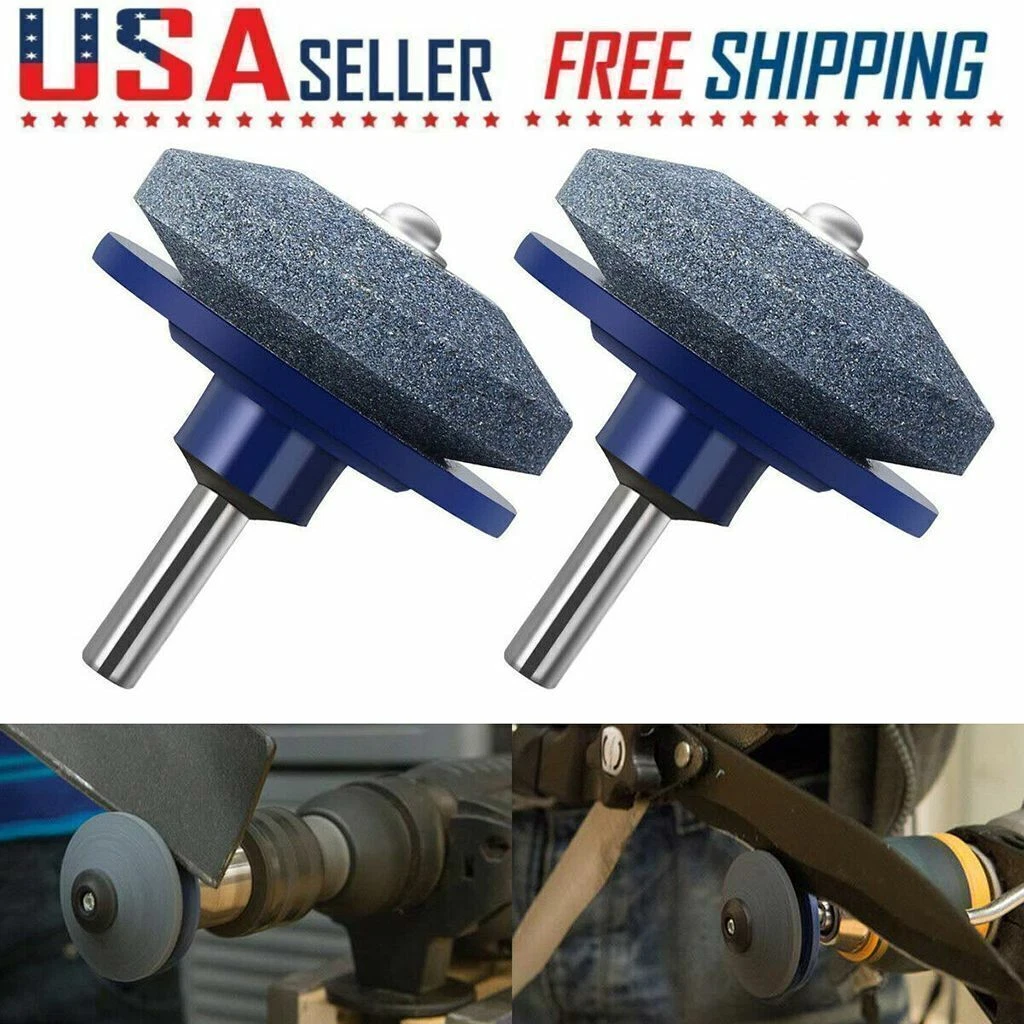2Pcs Universal Sharpener Garden Lawn Mower Power Drill Hand Drill ...