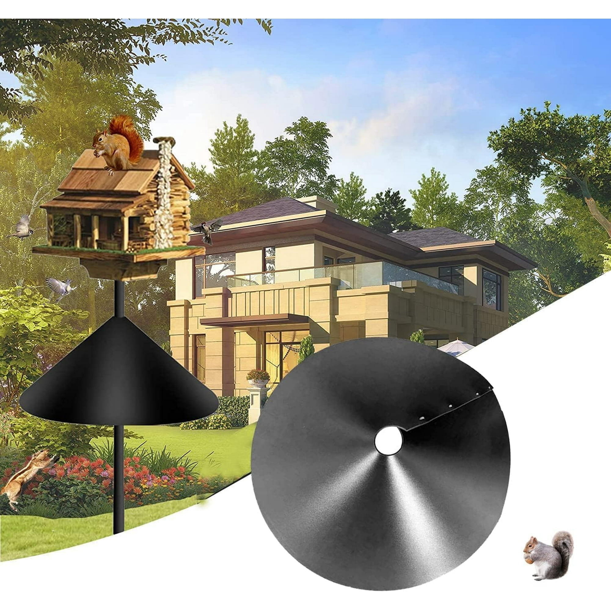 2Pcs Upgrade Squirrel Baffle for Protecting Hanging Bird Feeders and ...