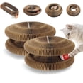 2Pcs Upgraded Cat Toy, Enhanced Magnet Kitty Curls Cat Scratcher, Multi ...