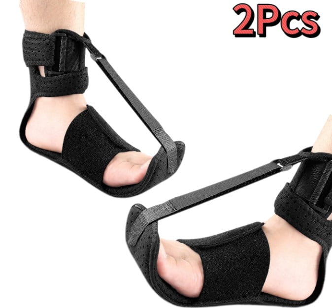 2Pcs Upgraded Plantar Fasciitis Night Splint, Adjustable Straps Plantar ...