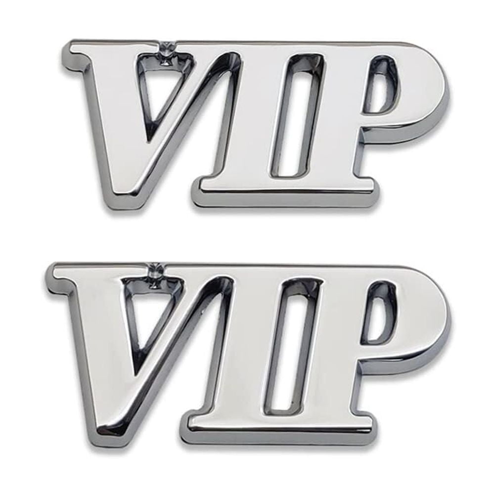 2Pcs VIP Logo Emblem 3D Fender Badge Metal Sticker Decal Car Trunk ...