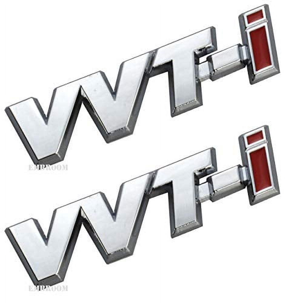 2Pcs VVT-I Emblems Badge 3D Metal Car Side Fender Rear Trunk Logo ...