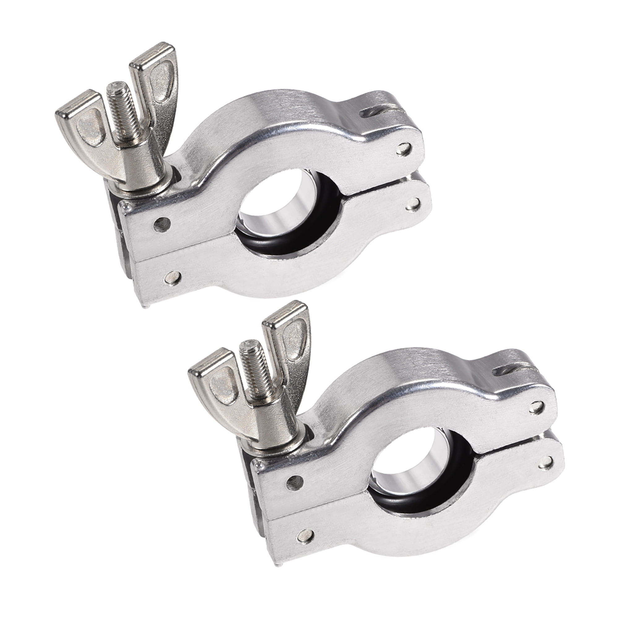 2Pcs Vacuum Clamp 90mm x 60mm KF50 Single Pin Clamp Wing Nut w Center ...