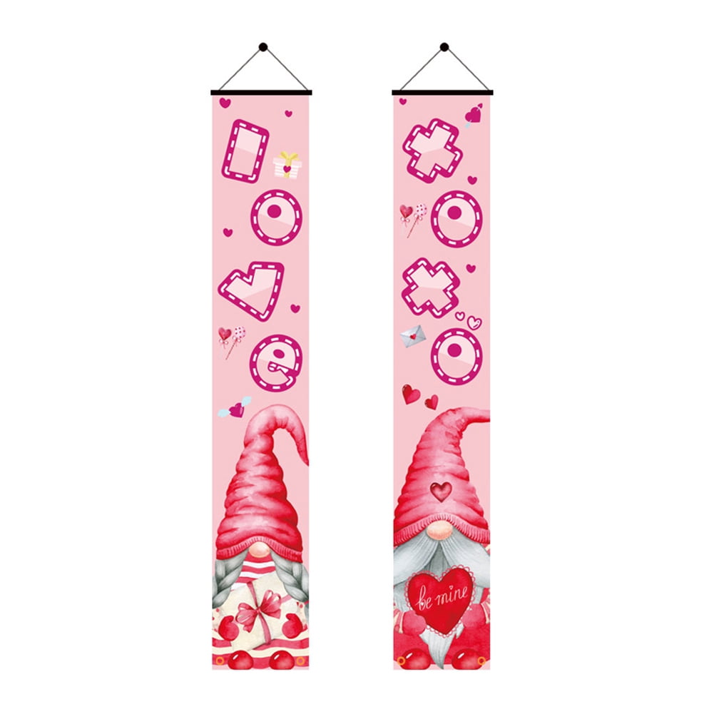 2Pcs Valentines Day Door Banner, Valentines Banner Set, Hanging Decor ...
