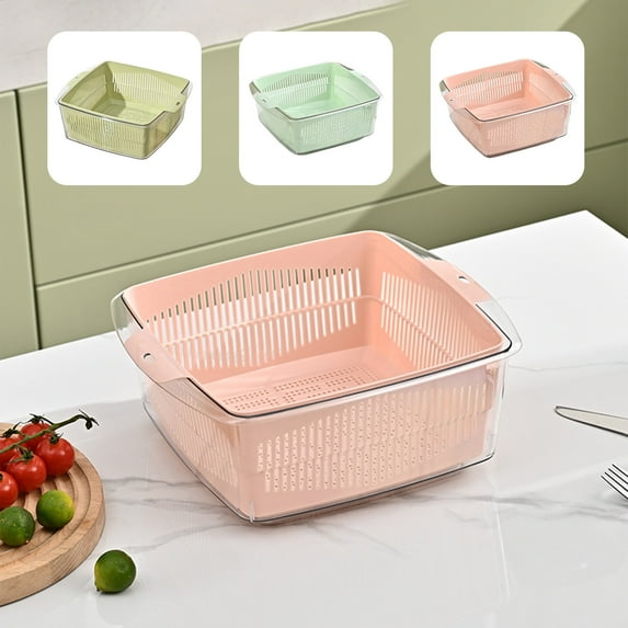 2Pcs Vegetable Washing Basket, Kadlawus Vegetable Washing Basket with ...