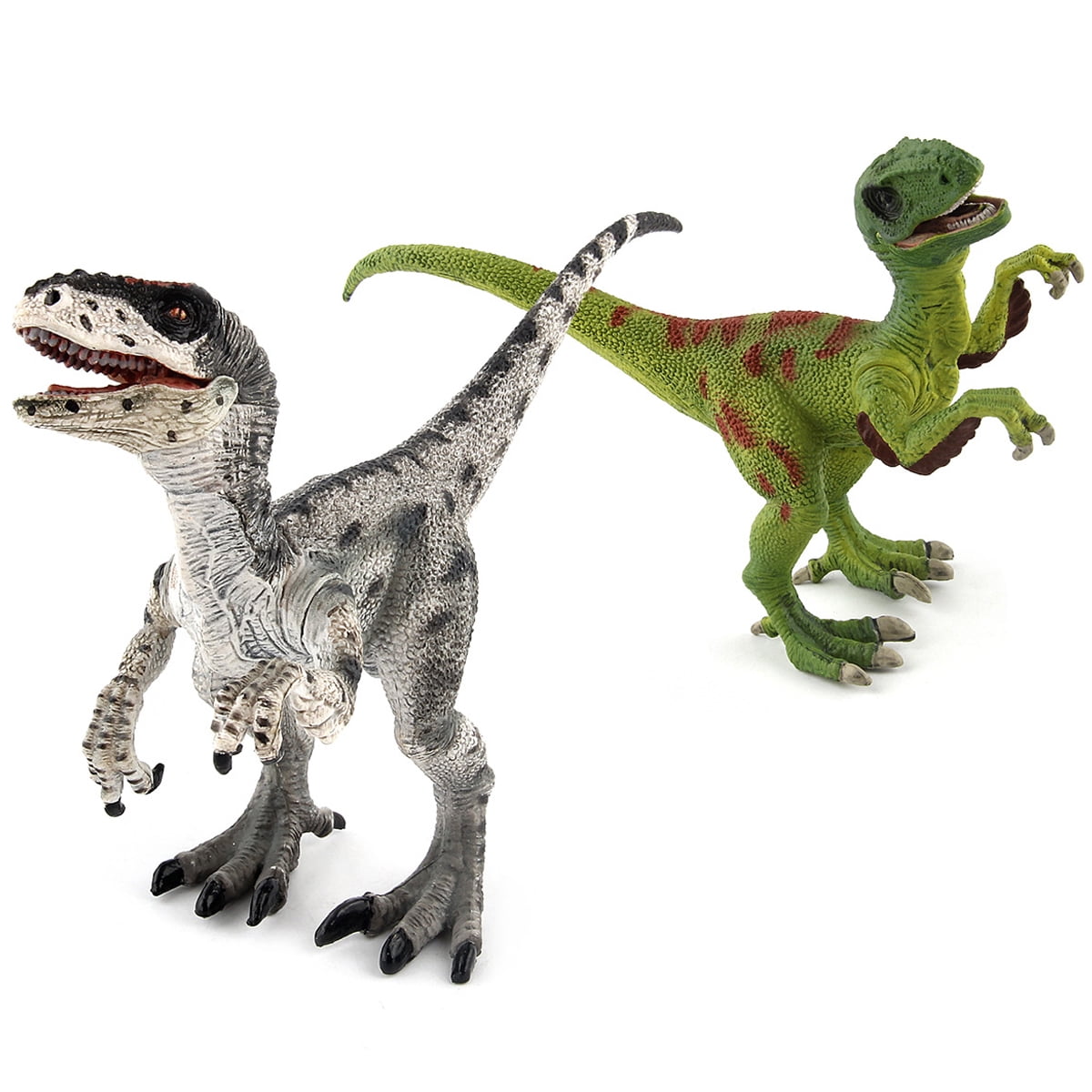 2Pcs Velociraptor Dinosaur Toys, Dinosaur Action Figure with Movable ...