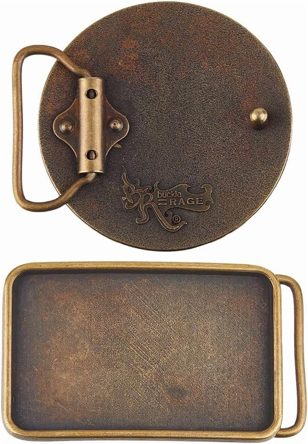 2Pcs Vintage Blank Belt Buckles Western Plain Belt Buckle Replacement Belts Buckle Antique ...