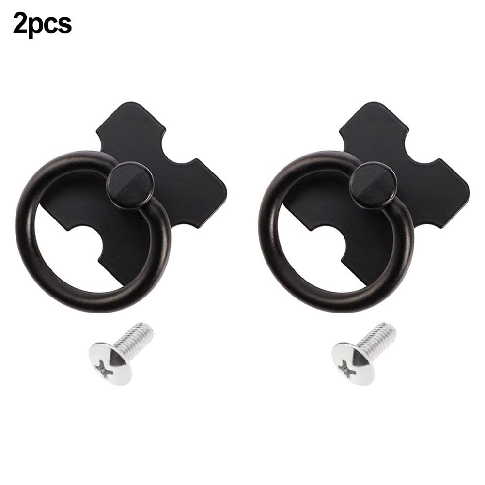 2pcs Vintage Knobs Pulls Handles Antique Drawer Pull Ring Single Hole Decorative Hardware With