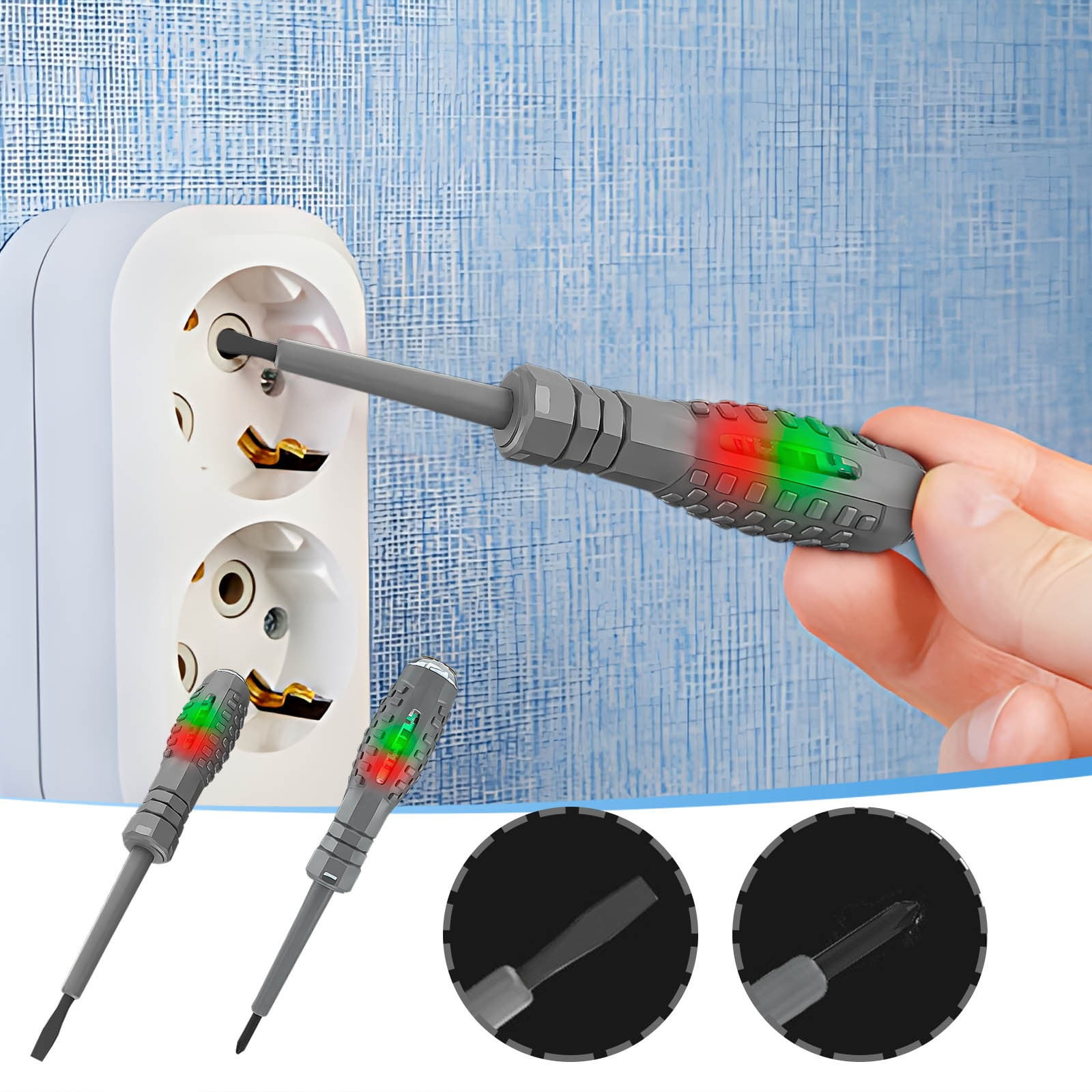 2Pcs Voltage Tester Screwdriver Under $5! Yrmaups Voltage Tester ...