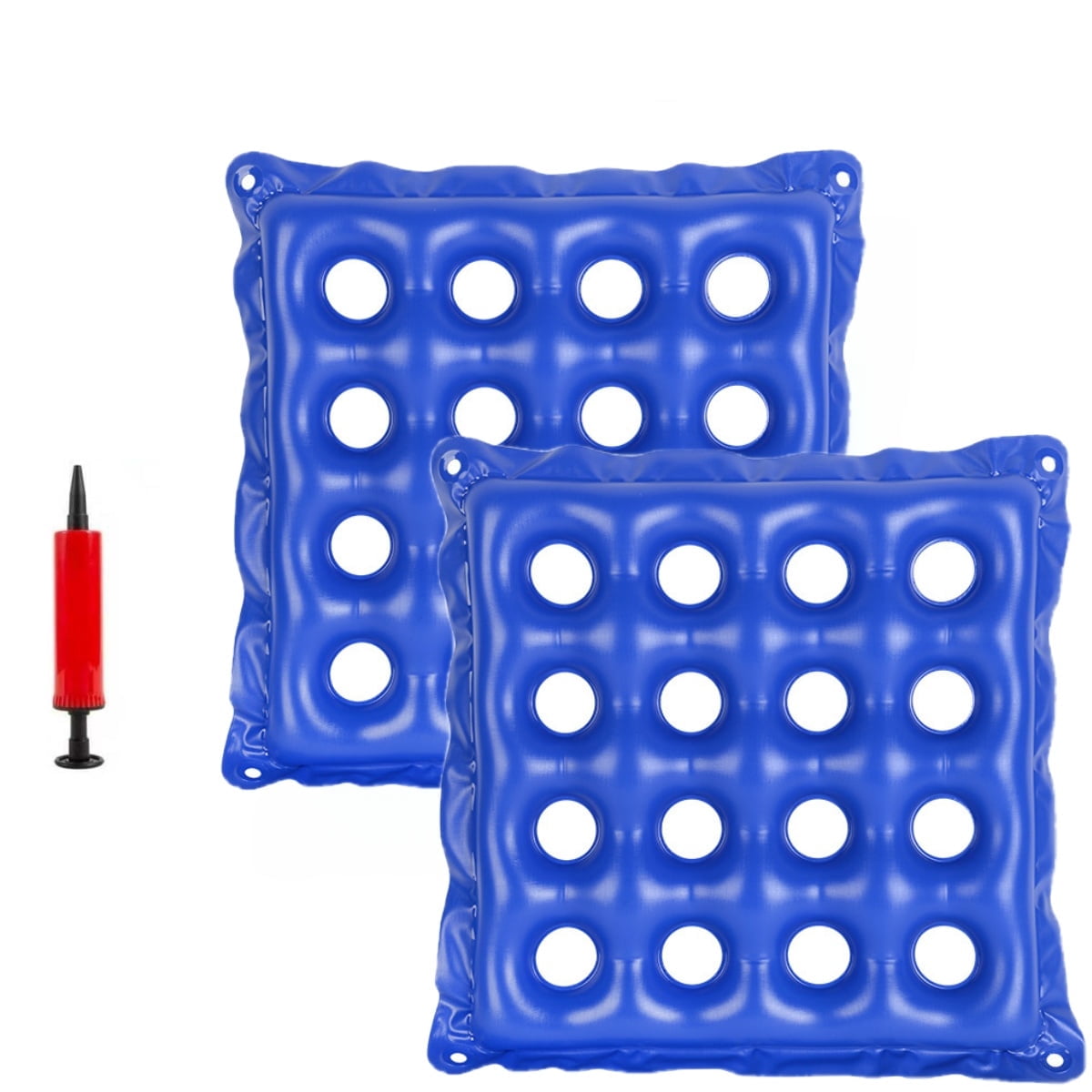 2Pcs Waffle Inflatable Seat Cushions with Pump, 16 Holes Air Cushion ...