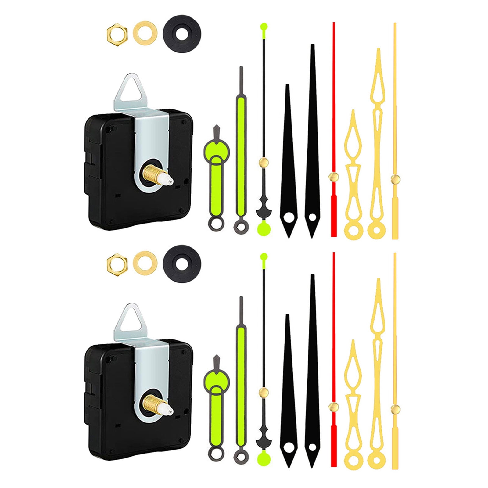 2Pcs Wall Clock Mechanism Operated Movement Kits Repair Hands ...