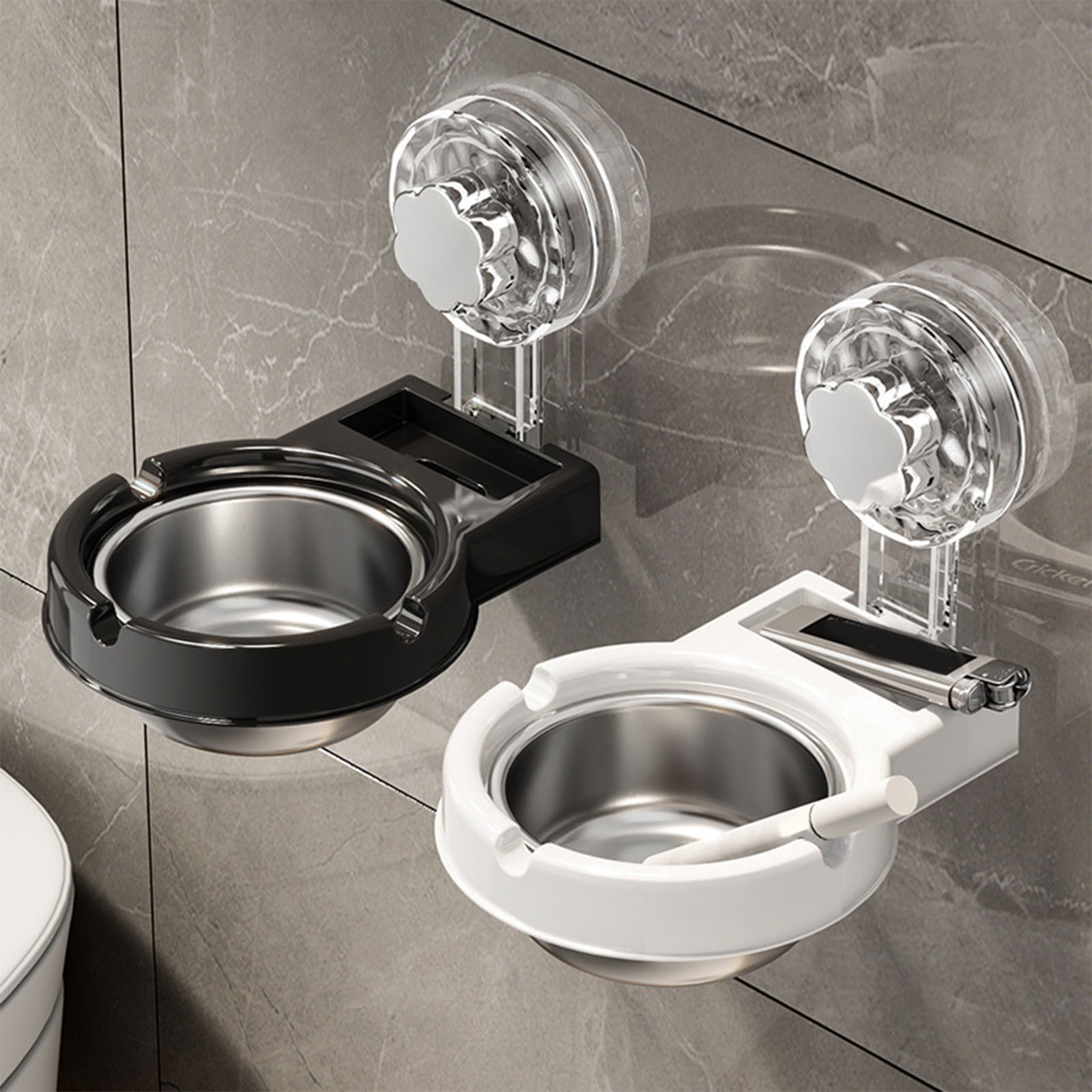 2Pcs Wall Mounted Ashtray, Kadlawus Stainless Steel Ashtray, Suction ...