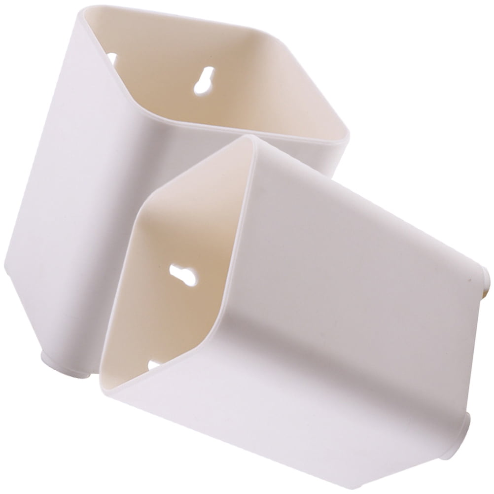 2Pcs Wall Mounted Pen Holder Desktop Pencil Case Plastic Makeup Brush ...