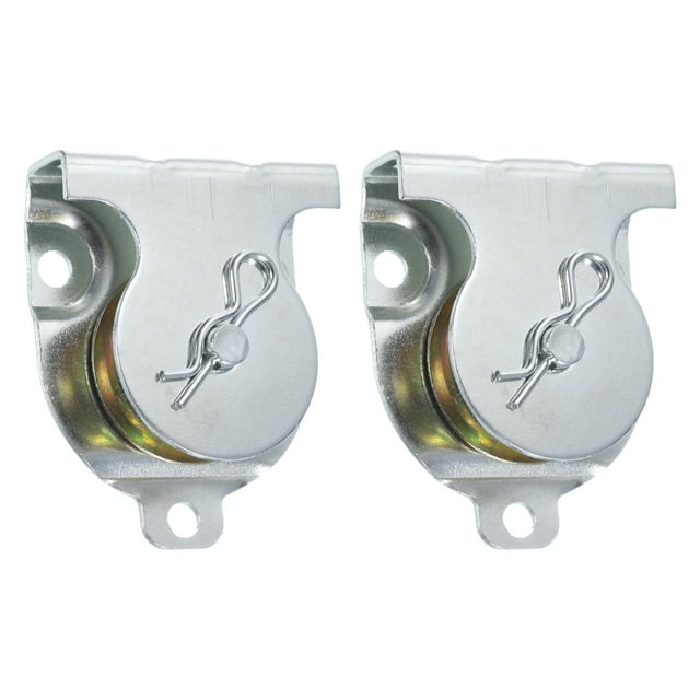2Pcs Wall Mounted Pulley 71mm Single Pulley Block Iron in Zinc Plated ...
