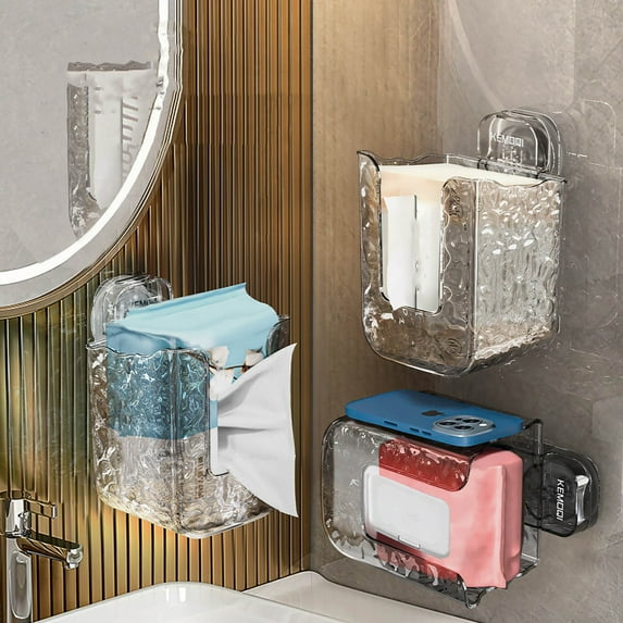 2Pcs Wall Mounted Storage Box under $5! Yrmaups Vacuum Suction Cup Wall ...