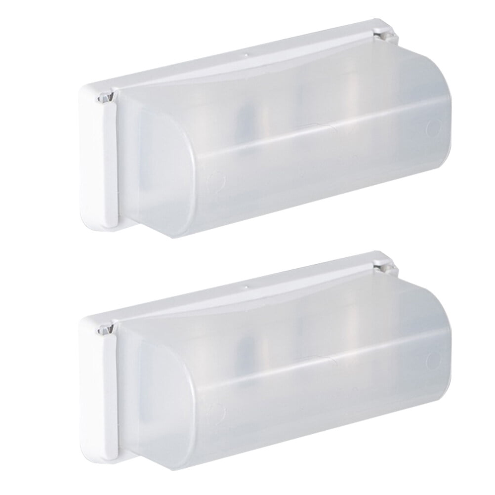 FUEENIRVA 2Pcs Wall Mounted Garbage Bag Holder White Plastic for Home ...
