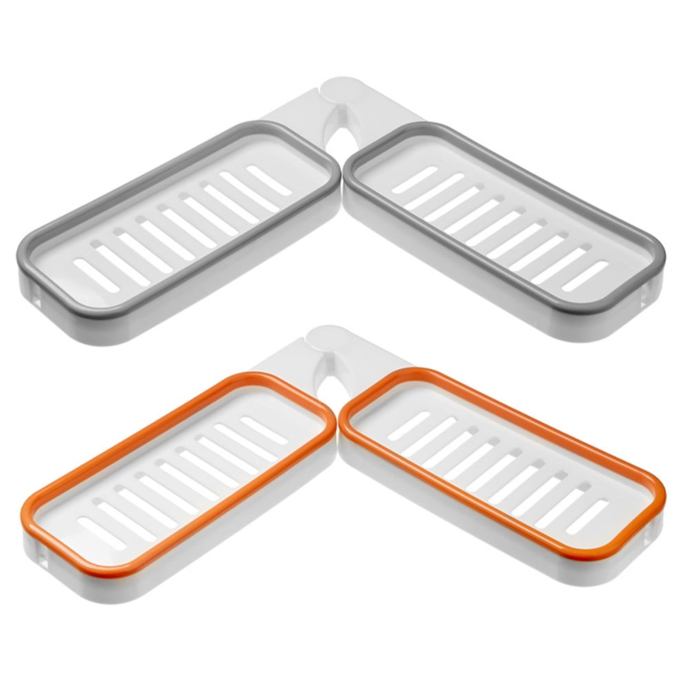 2 Pcs Toiletry Holder Storage Rack Punch- Mounted Wall Plant Stand ...