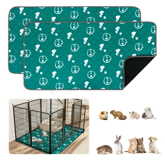 2Pcs Washable Guinea Pig Pee Pads 47 x 24 inch Waterproof Reusable ...