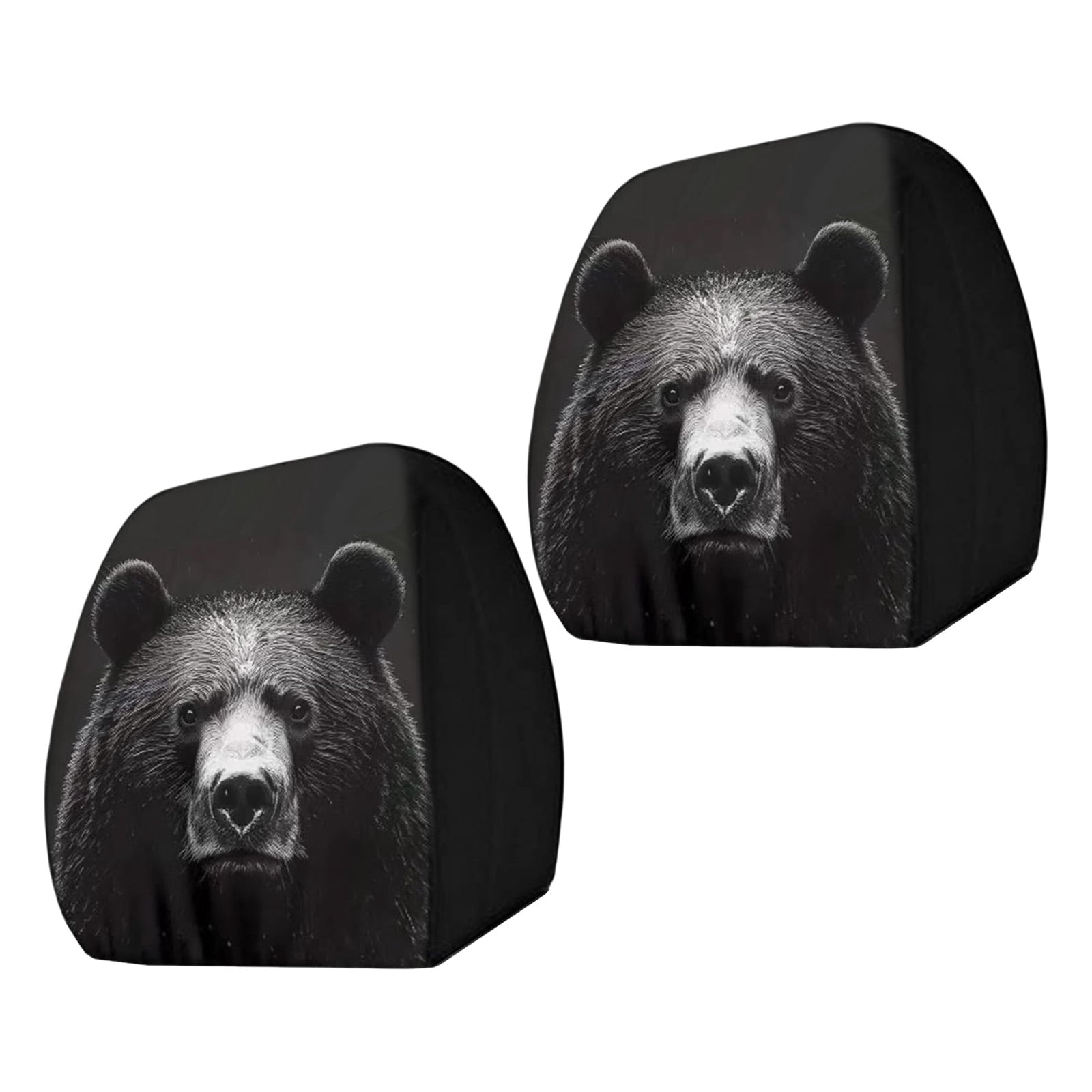 2Pcs Washable Headrest Animal Motifs Not Crease‌ Polyester Stress with ...