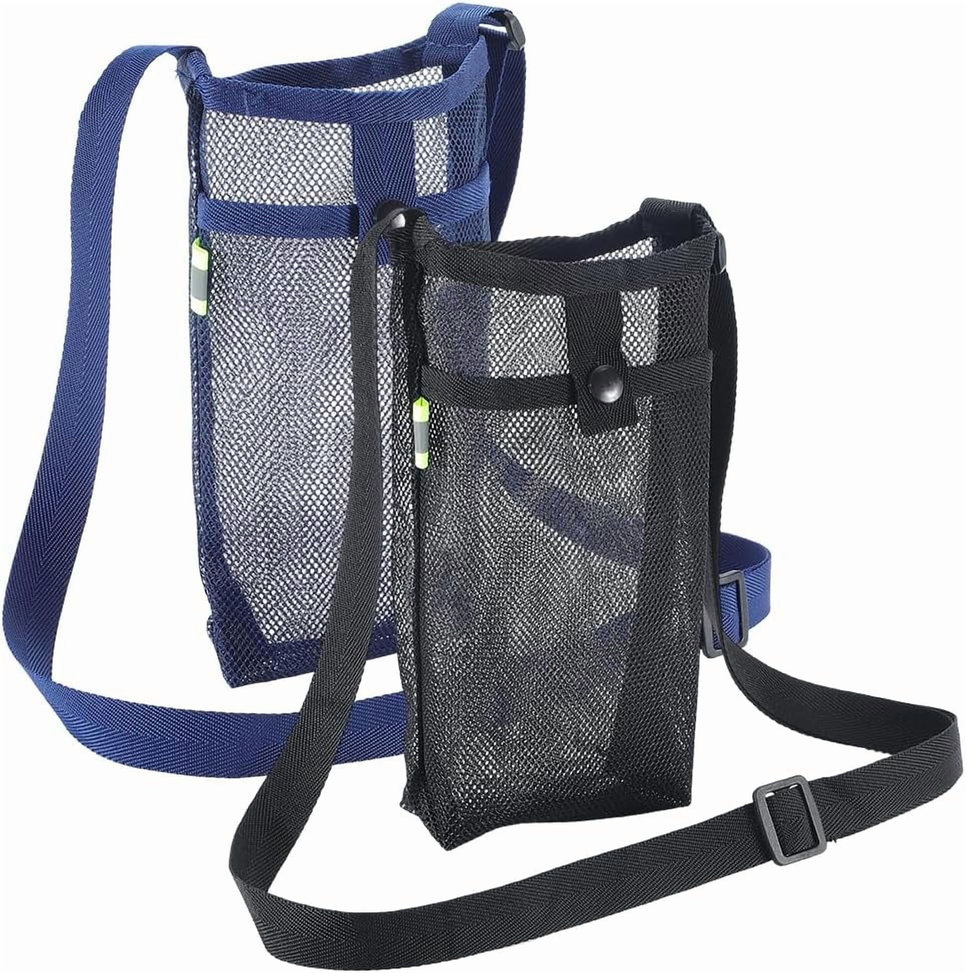 2Pcs Water Bottle Holder with Strap Portable Mesh Light Water Bottle ...