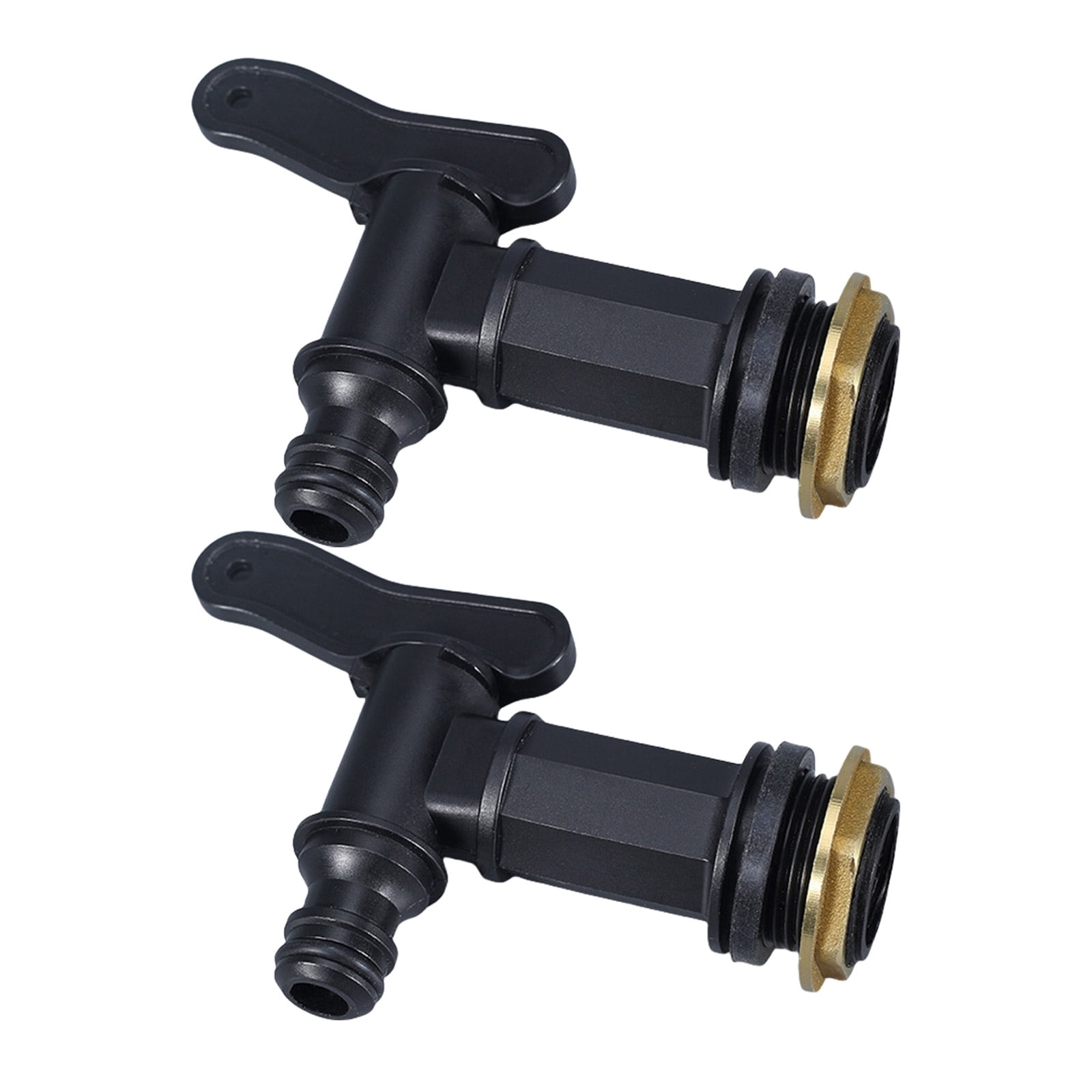 2Pcs Water Butt Tap with Brass Seal Replacement Rain Water Collection ...