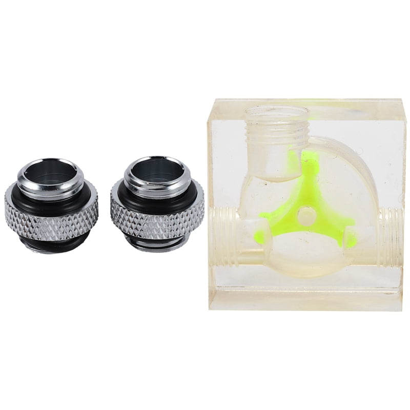 2Pcs Water Cooling Rotary Fitting Adapter Water Cooling Connector & 1 ...